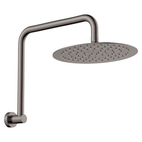 Fienza Gooseneck Shower Arm Rose Set Kaya Gun Metal 411125gm A