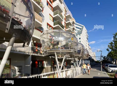 Residential Buildings With Outside With Plexiglass Protected Balconies Wien Vienna Austria