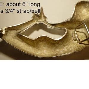 Vintage Erotic Belt Buckle Huge Wide Nude Cleopatra Type Woman Tied With Rope No Maker