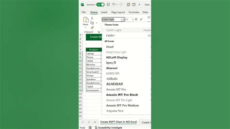 How To Create Rept Chart In Ms Excel Excel Exceltips Shorts