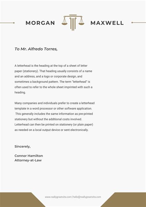 Attorney Letterhead