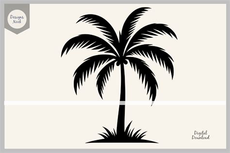 Palm Tree Svg File Clipart Silhouette Graphic By Designs Nook