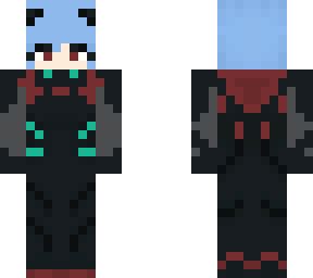 Rei Ayanami Black Suit Minecraft Skin