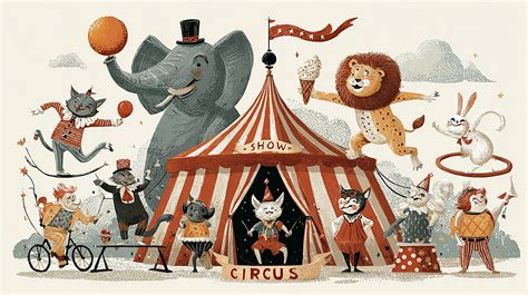 Circus Objects Collection Background Rabbit Balls Dumbbells Background Image For Free Download