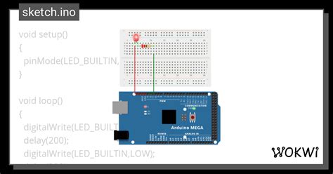 LED BLINKING 1 WARNA Wokwi ESP32 STM32 Arduino Simulator