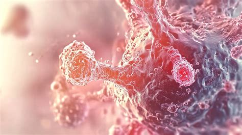 A Close Up Of A Human Cell Under A Microscope Depicting The Eff Stock Illustration