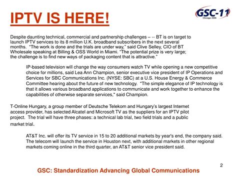 PPT IPTV Standardization PowerPoint Presentation Free Download ID 9399282