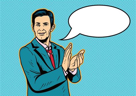 Businessman With Hands Clapping Vector Vector Art At Vecteezy