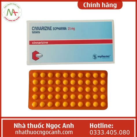 Thuốc Cinnarizine Sopharma 25mg Tablets Là Thuốc Gì Giá Bao Nhiêu Có