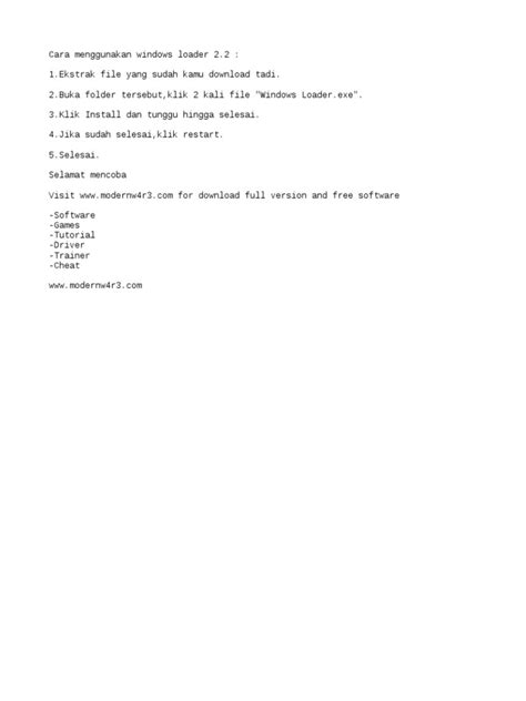 Cara Menggunakan Windows Loader 2 2 Pdf