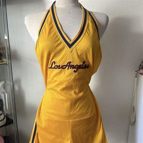 Yellow And Purple Los Angeles Lakers Jersey Halter Depop
