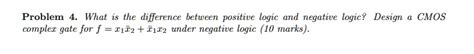 SOLVED Problem What Is The Difference Between Positive Logic And Negative Logic Design A