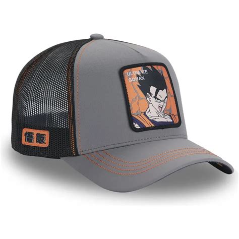 Capslab Son Gohan Ultimate Dbz8 Goh Dragon Ball Grey And Black Trucker Hat Uk