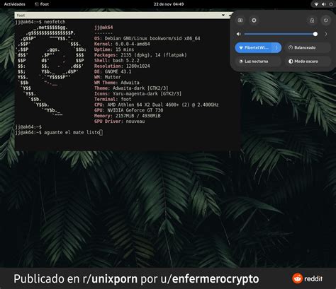 [ gnome 43 1 ] my love debian sid r unixporn