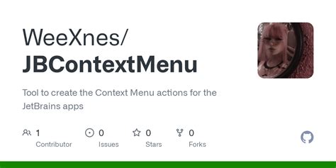 Github Weexnes Jbcontextmenu Tool To Create The Context Menu Actions For The Jetbrains Apps