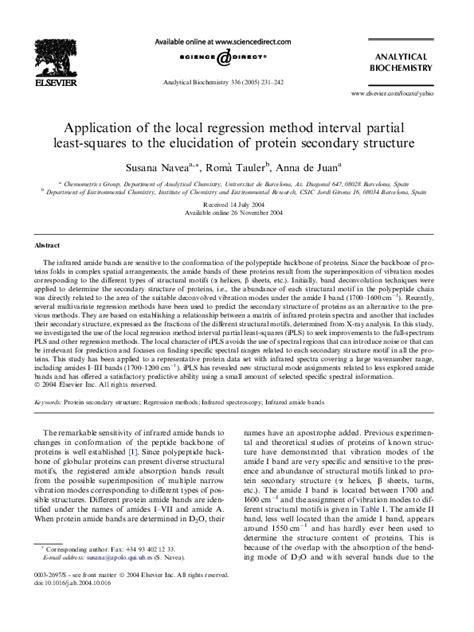 Pdf Application Of The Local Regression Method Interval Partial Least