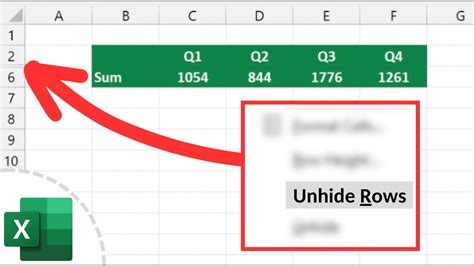 How To Unhide Rows In Excel Beginners Guide Youtube