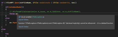 exception how can i re throw a cfileexception stack overflow