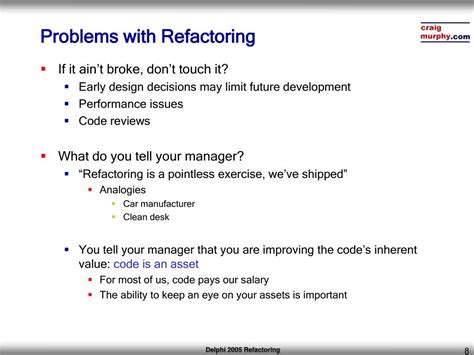 Ppt Refactoring Delphi 2005 Win32 Powerpoint Presentation Free