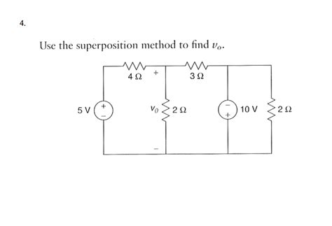 Solved Use The Superposition Method To Find V 0 Chegg Com