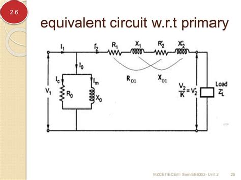 Transformer Ratio Equivalent Circuit Of Transformer PPTX