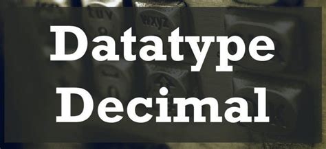 Pinal Dave On Linkedin Datatype Decimal Explained Datatype Numeric