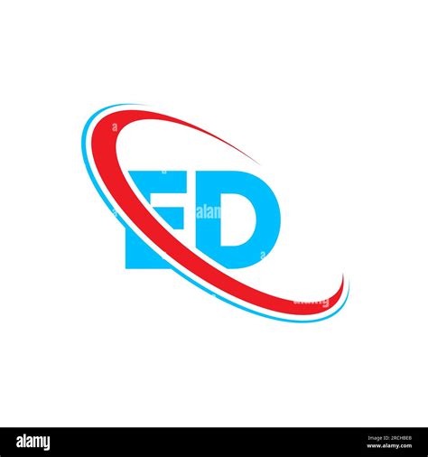 Ed E D Letter Logo Design Initial Letter Ed Linked Circle Upercase