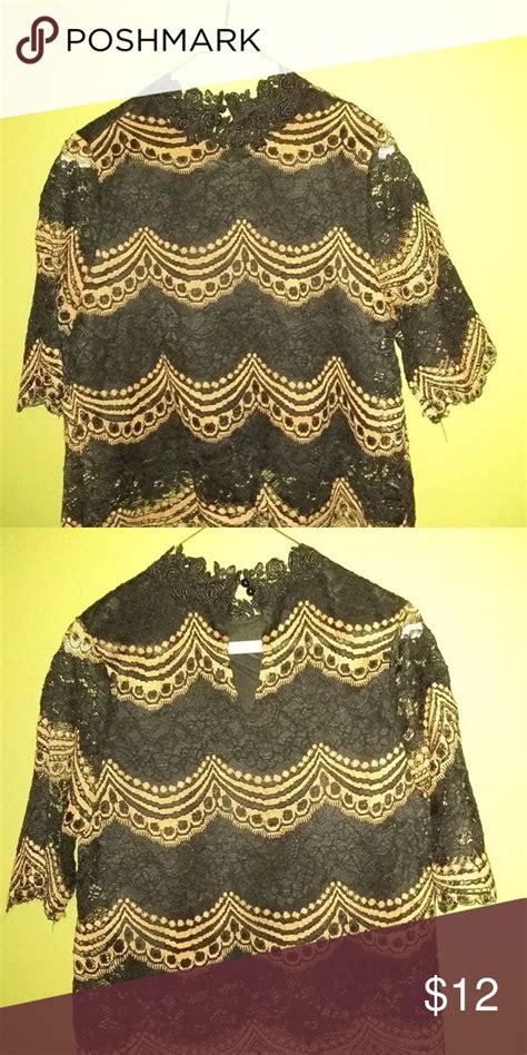 Black And Gold Lace Top Gold Lace Top Gold Lace Lace Top