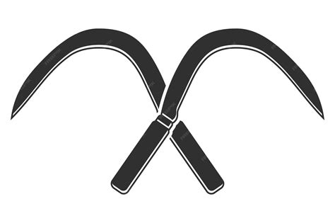 Silhueta De Foice Cruzada Vetor De Foice Cruzada Silhueta De Foice
