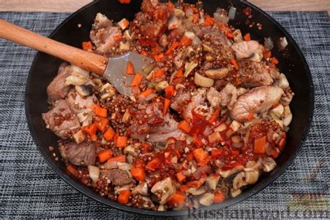 Рецепт Гречка с мясом и грибами в рукаве на