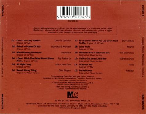 Various Artists Mastercuts Classic Mellow 2 1992