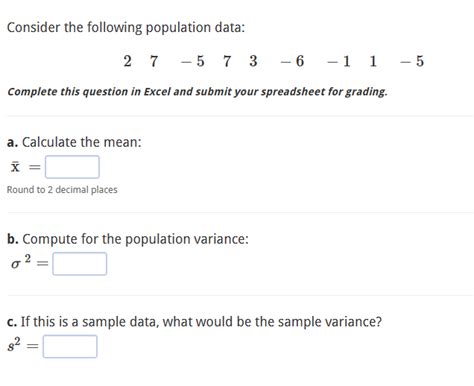 Solved Consider The Following Population Chegg