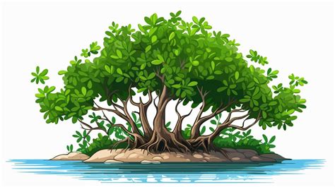 El Mangle Es Una Planta Tropical De La Costa Vector Premium Generado Con Ia