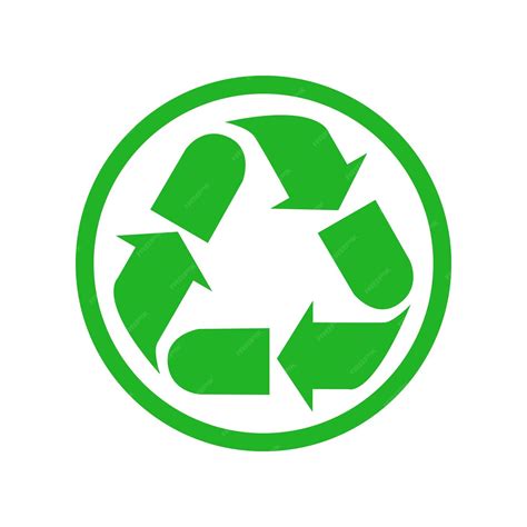 Premium Vector Recycle Sign Green Triangular Eco Recycle Icon Recycle Label