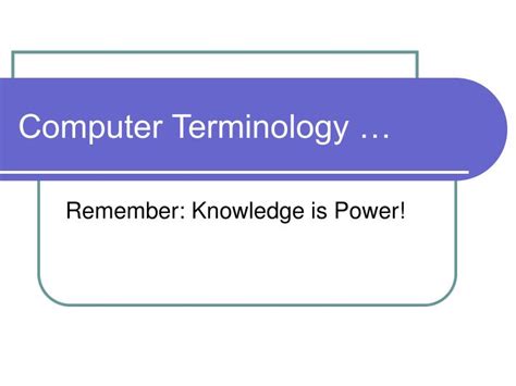 PPT Computer Terminology PowerPoint Presentation Free Download ID 241192