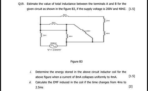Solved Q19 Estimate The Value Of Total Inductance Between The Terminals A And B For The Given