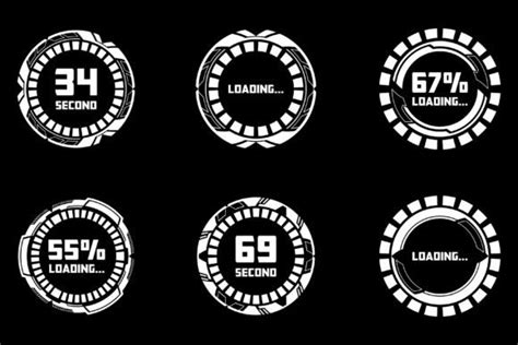 Circular Interface Progress Indicators Graphic By Ozan Id · Creative