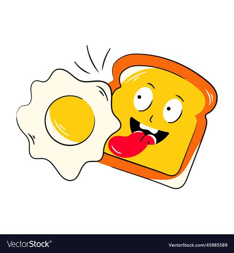 Egg Bread Royalty Free Vector Image Vectorstock