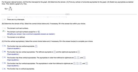 Solved C Find The Vertical Asymptotes Select The