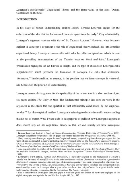 Pdf Lonergans Intellectualist Cognitional Theory And The Future