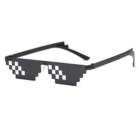2022 새로운 모자이크 선글라스 트릭 장난감 깡패 라이프 파티 안경 거래 안경 픽셀 블랙 모자이크 선글라스 남성 여성을위한선글라스 Aliexpress
