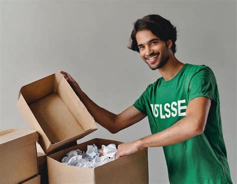 Activist Sorting Paper Waste Premium Ai Generated Image