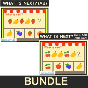BUNDLE Digital Activity What Is Next AB ABC ABA ABB BAA Pattern Sequence