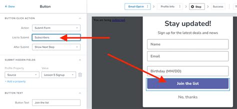creating list from existing sign up form klaviyo community