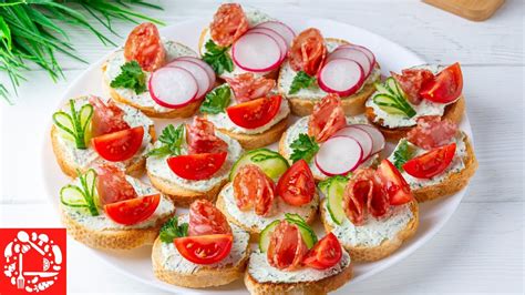 Красивые Бутерброды на Праздничный стол. Вкусно и Недорого - YouTube