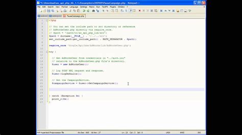 Getting Started With The Adwords Api Php Client Library Youtube