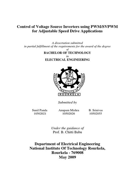 Pdf Control Of Voltage Source Inverters Using Pwm Dokumen Tips