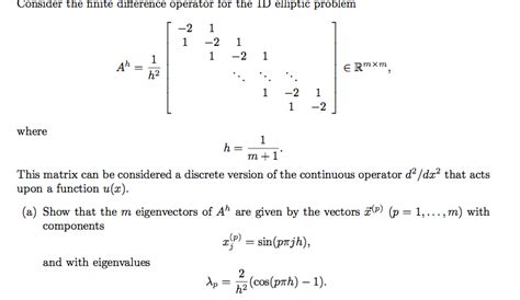 Consider The Finite Difference Operator Tor The 1d
