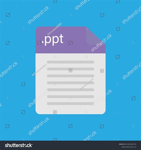 Ppt File Format Ppt Document File Stock Vector Royalty Free 2267021135 Shutterstock