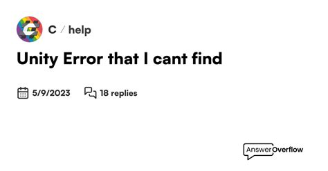 unity error that i can t find c